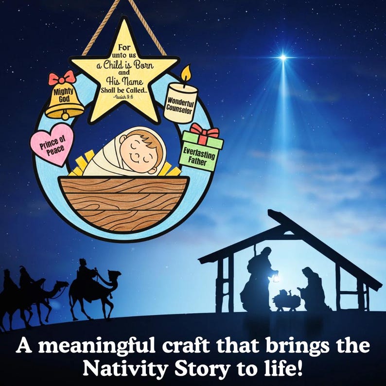 Christmas Bible Craft, Jesus Sunday School Lesson, Advent Activity ...