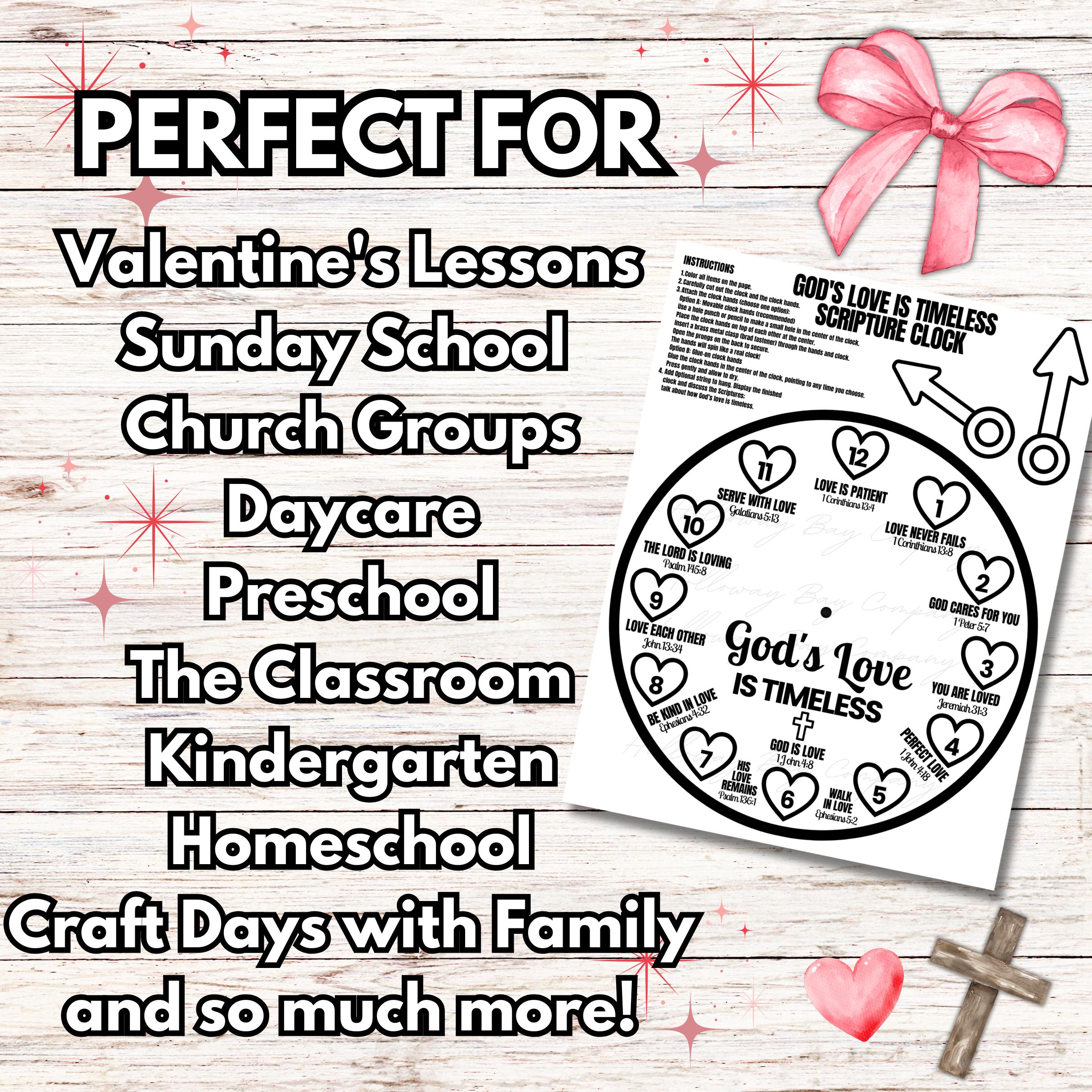 Valentine's Day Bible Craft Sunday School Lesson, Valentines Day ...