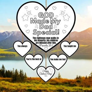 God Made My Dad Special Father's Day Craft Mobile, Fathers Day Crafts ...