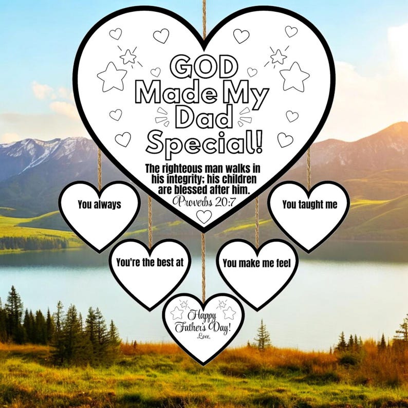 God Made My Dad Special Father's Day Craft Mobile, Fathers Day Crafts ...