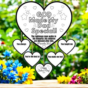 God Made My Dad Special Father's Day Craft Mobile, Fathers Day Crafts ...