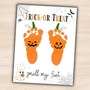 Halloween Crafts, Fall Crafts for Kids, Baby Toddler Footprint Fall ...