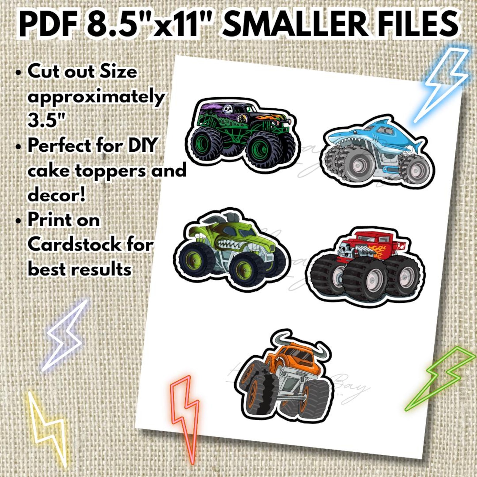 Monster Truck PNG Monster Truck Cutouts, Printable Monster Truck Cut ...