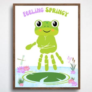 Spring Handprint, Spring Handprint Craft, Kids Craft Bundle, Spring ...