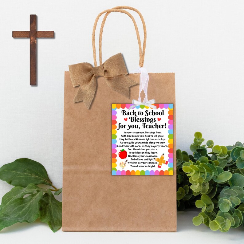 Classroom Blessing Tag, First Day of School Printable, Teacher Blessing ...
