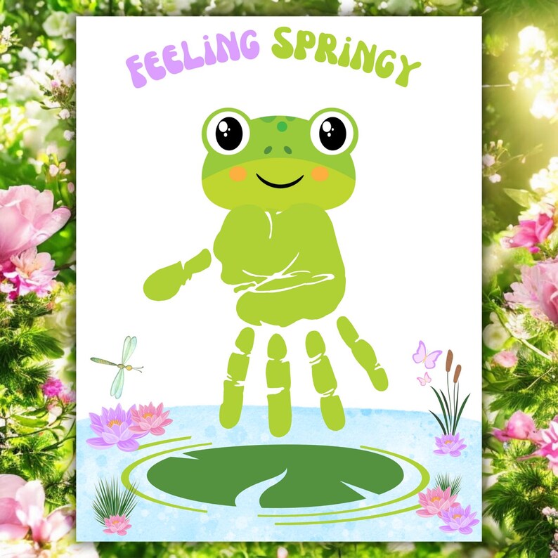 Spring Handprint, Spring Handprint Craft, Kids Spring Craft Activity ...