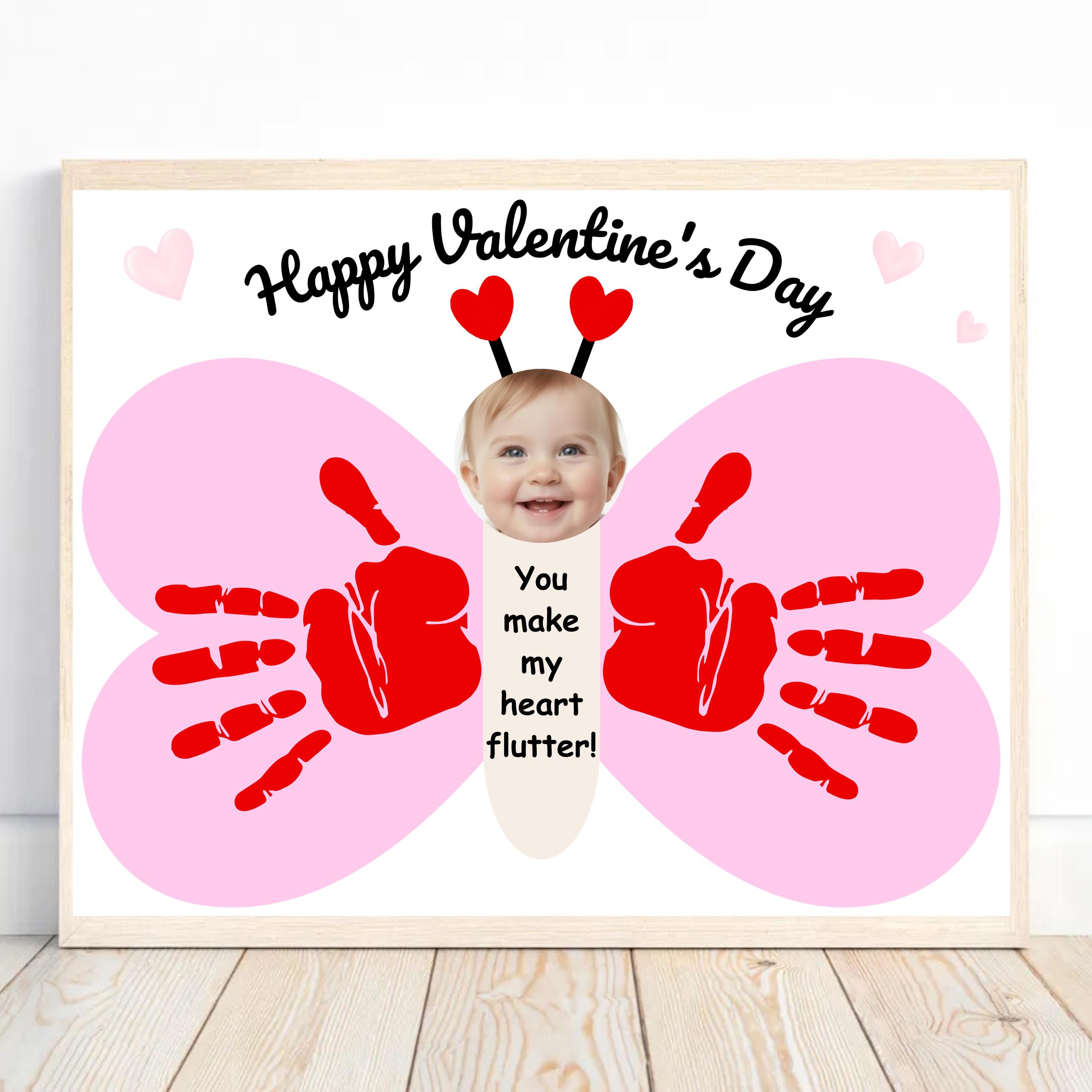 Valentines Day Crafts Valentine's Handprint Art Photo Baby Infant ...