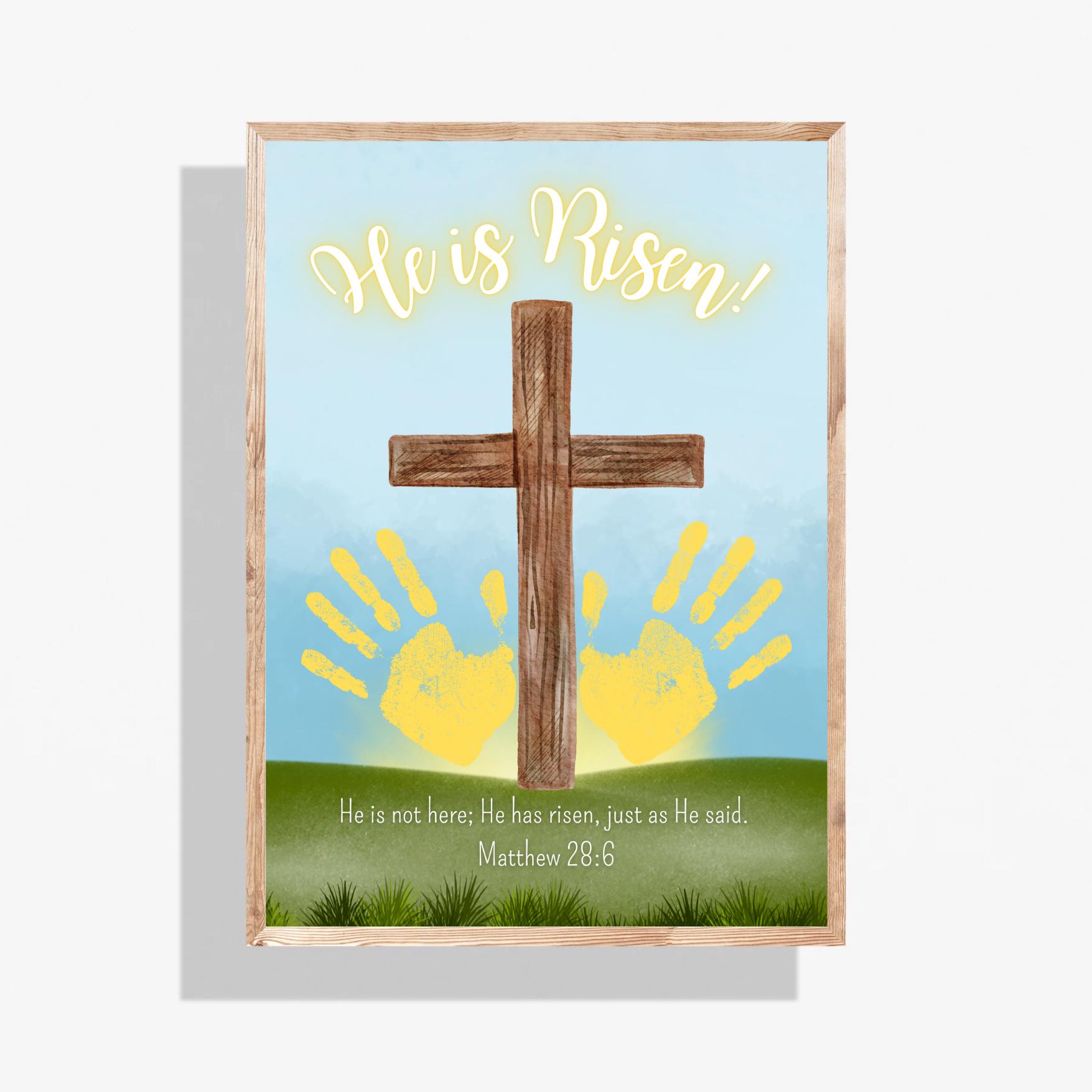 Easter Handprint Art, Easter Printable, Christian Easter Crafts, Easter ...