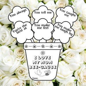 Mothers Day Crafts, Mothers Day Flower Craft to Print, Mothers Day ...
