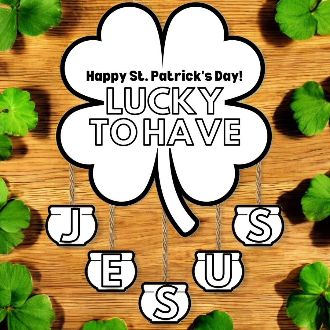 St. Patricks Day Crafts, Kids Christian St. Patricks Jesus Mobile Craft ...