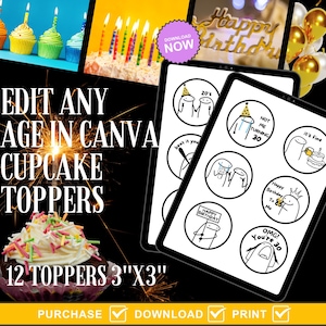 Meme Birthday, Funny Cupcake Toppers, Birthday Decor, Meme Cake Cupcake ...