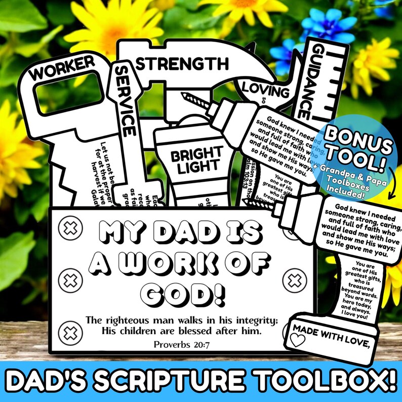 Fathers Day Crafts Sunday School Crafts Gift for Fathers Day Toolbox ...