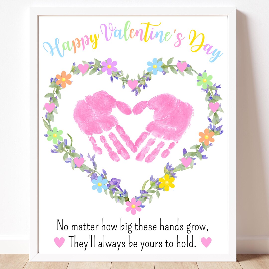 Valentines Day Handprint Craft Valentines Handprint Art Toddler Baby ...