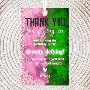 Wicked Thank You Tags, Wicked Inspired Birthday Favor Tags, Wicked Gift ...