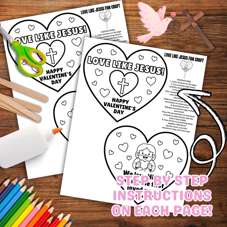 Love Like Jesus Valentines Day Bible Craft, Sunday School Lesson ...
