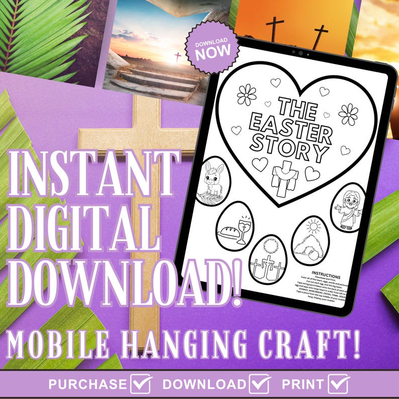 Easter Crafts, Kids Easter Activity, Easter Printable, Easter Story ...