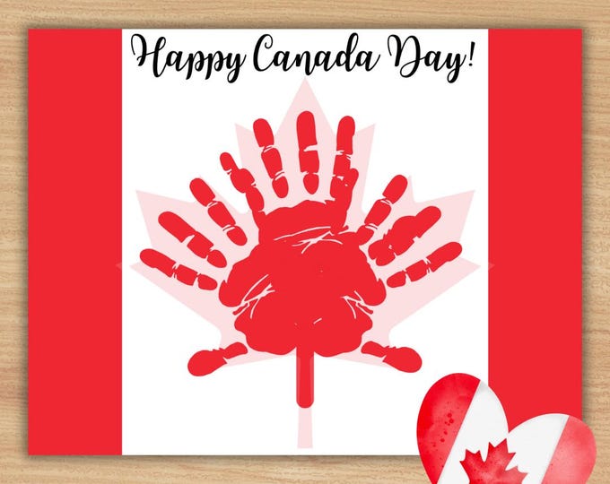 Canada Day Handprint Craft, Canada Day Crafts, Canada Flag Handprint ...