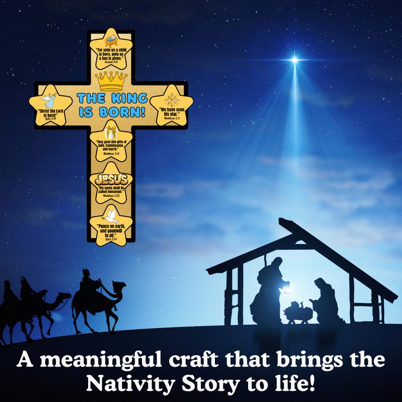 Christmas Bible Crafts, Sunday School Lesson, Nativity Story Jesus ...