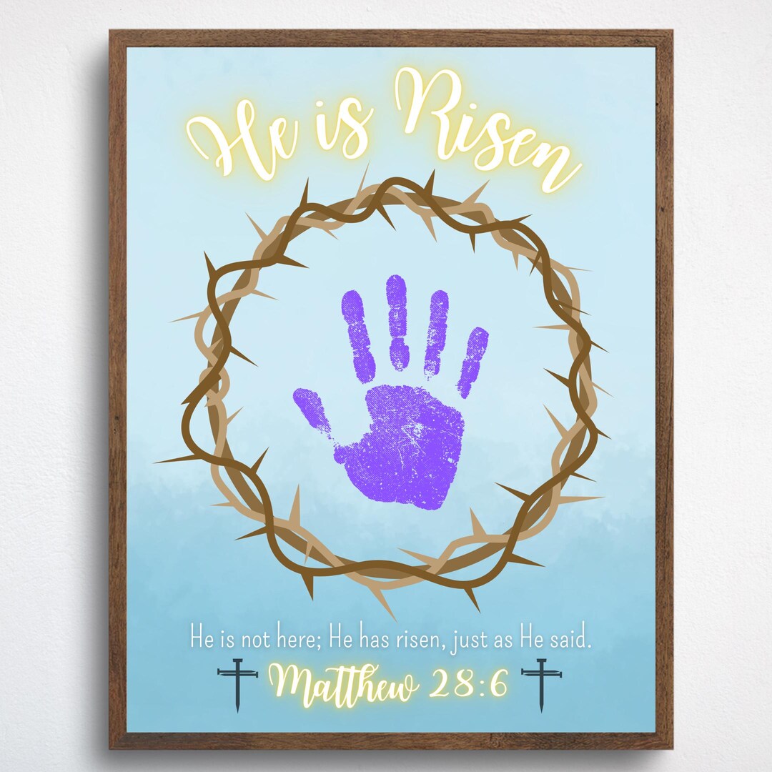 Easter Handprint Craft, Christian Easter Craft, Holy Week Craft ...