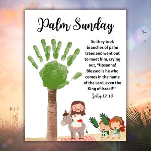 Palm Sunday Handprint Craft, Easter Handprint Art, Holy Week Crafts ...