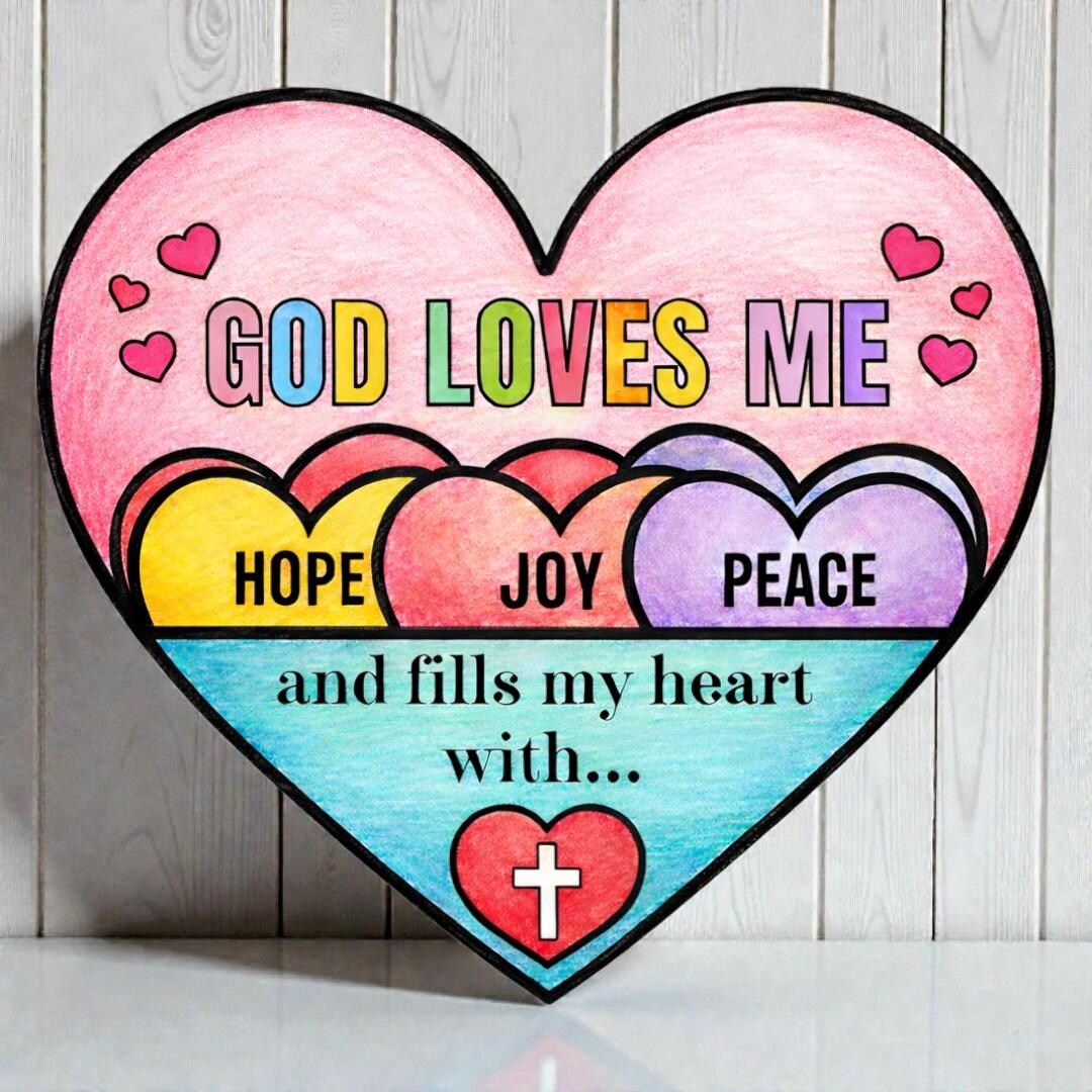 Valentine's Day Bible Craft Sunday School Lesson Valentines Activity ...