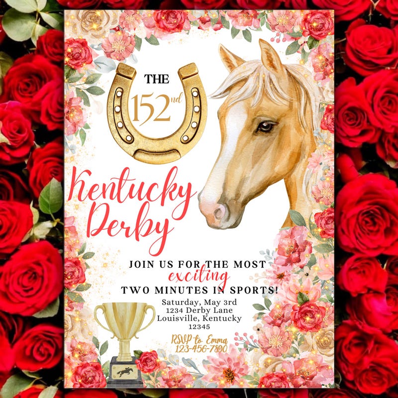 Kentucky Derby Flyer Template - Etsy