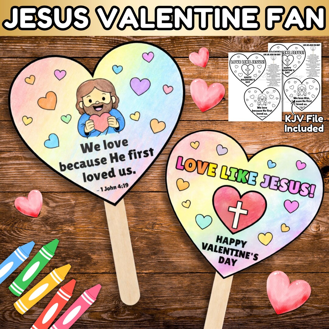 Love Like Jesus Valentines Day Bible Craft, Sunday School Lesson ...
