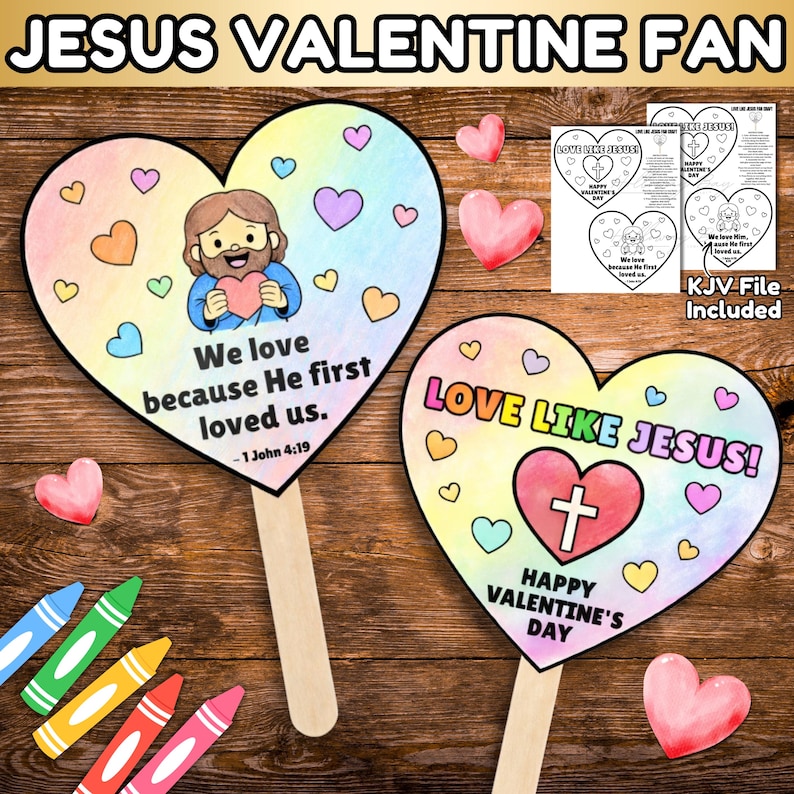 Love Like Jesus Valentines Day Bible Craft, Sunday School Lesson ...