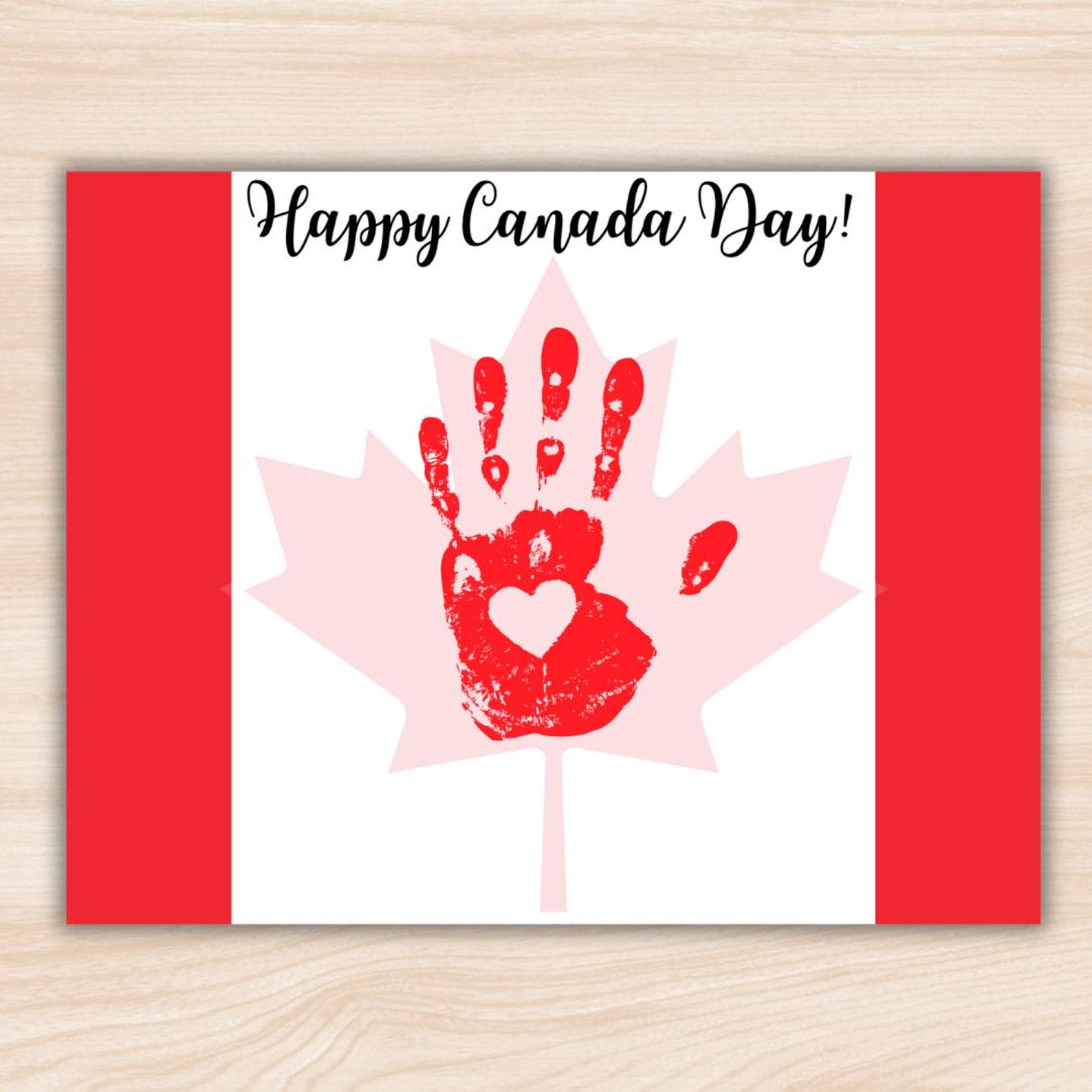 Canada Day Handprint Craft, Canada Day Crafts, Canada Flag Handprint ...