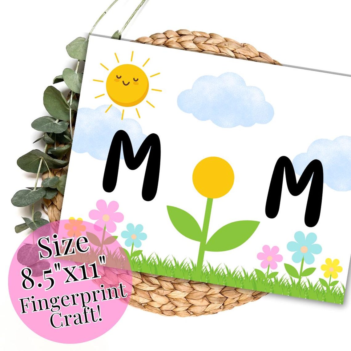 Mother's Day Printable, Mother's Day Handprint Art Mothers Day Gift ...