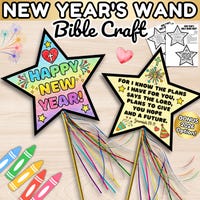 New Years Bible Craft Sunday School Lesson New Years 2026 Activity ...