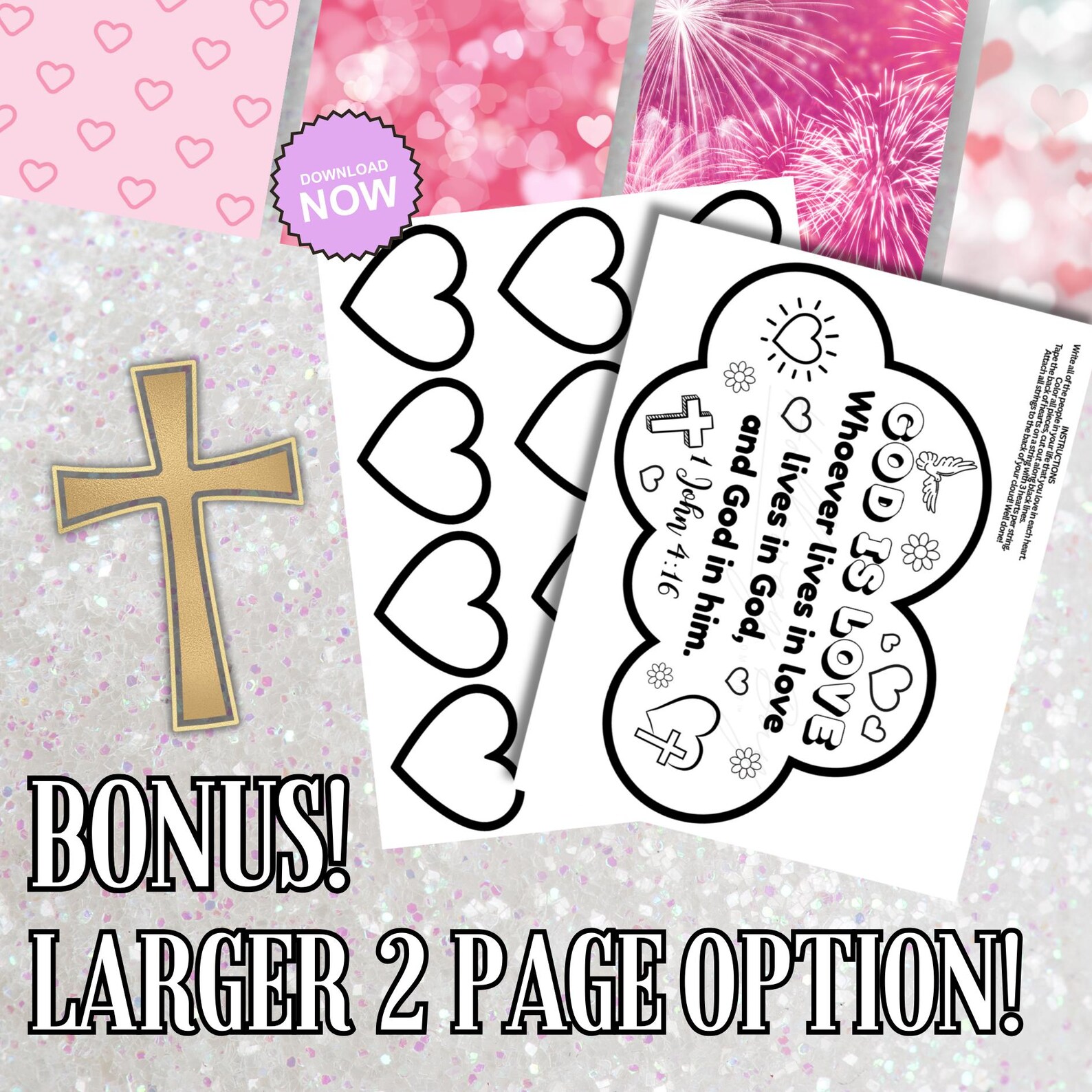 God is Love Valentine's Day Sunday School Lesson Printable Bible Crafts ...