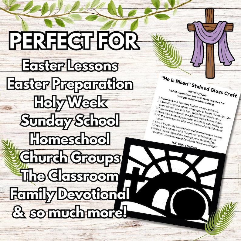 He is Risen Easter Craft Christian Easter Craft for Kids Resurrection ...