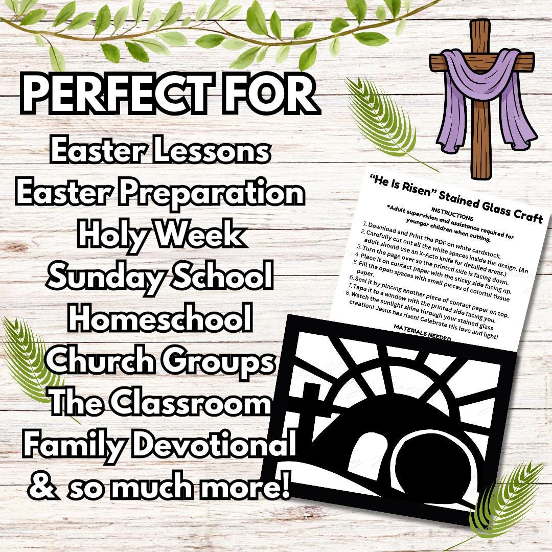 He is Risen Easter Craft Christian Easter Craft for Kids Resurrection ...