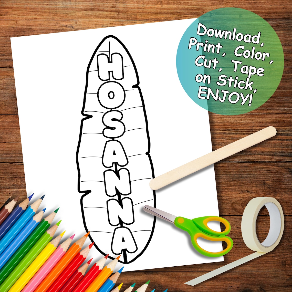 Palm Sunday Craft, Palm Sunday Activity, Easter Craft for Kids ...