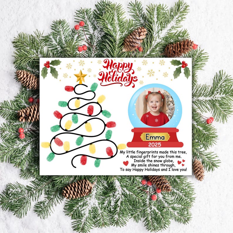 Happy Holidays Handprint Craft Poem Kindergarten Preschool Prek Daycare ...