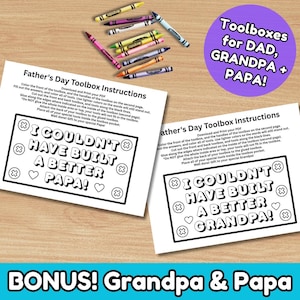 Fathers Day Crafts, Fathers Day Toolbox Craft, Toolbox Gift for Dad ...