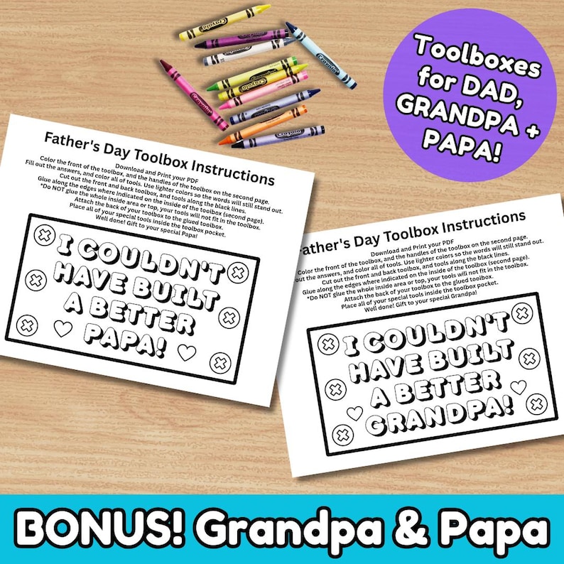 Fathers Day Crafts, Fathers Day Toolbox Craft, Toolbox Gift for Dad ...