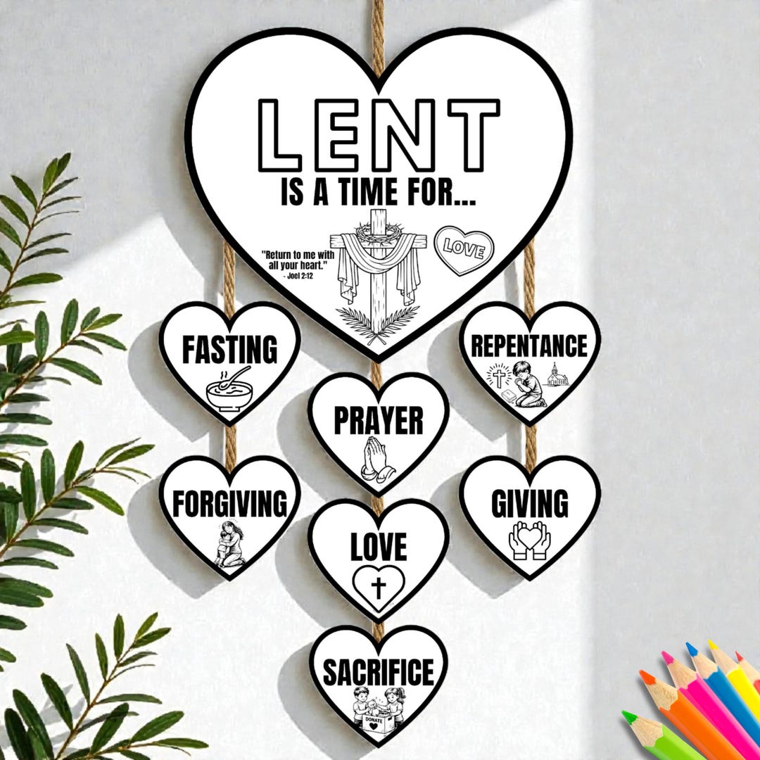 Lent Crafts, Kids Lent Activity, Lent Craft Printable, Ash Wednesday ...