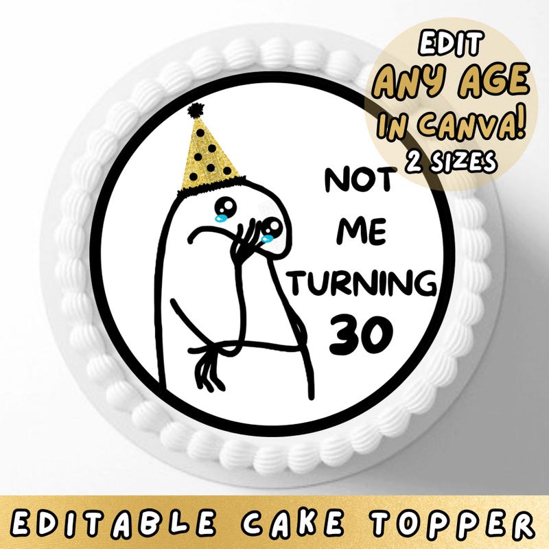 30 Edible Cake Topper - Etsy