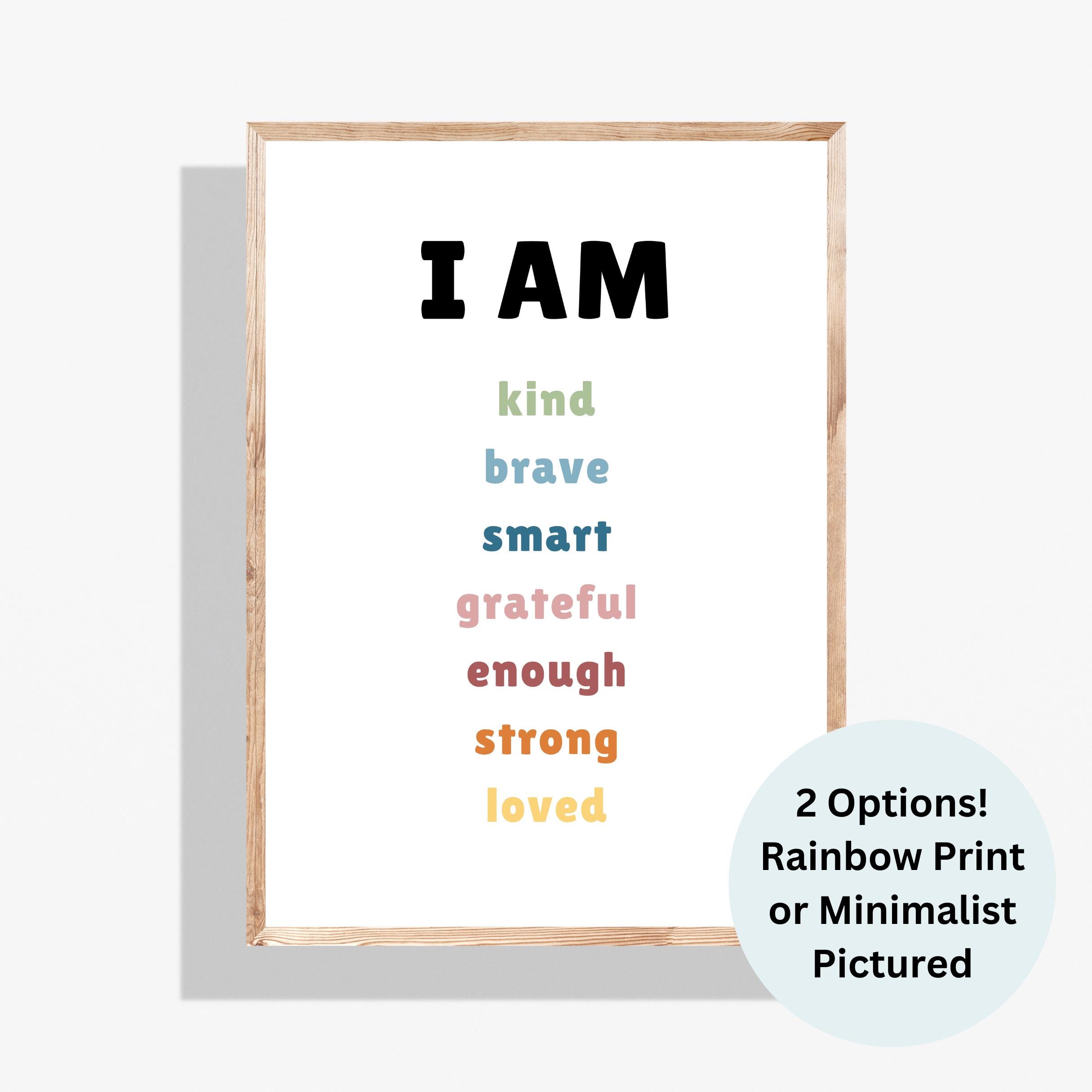 Kids Affirmations Signs, Classroom Affirmation, Positive Affirmations ...