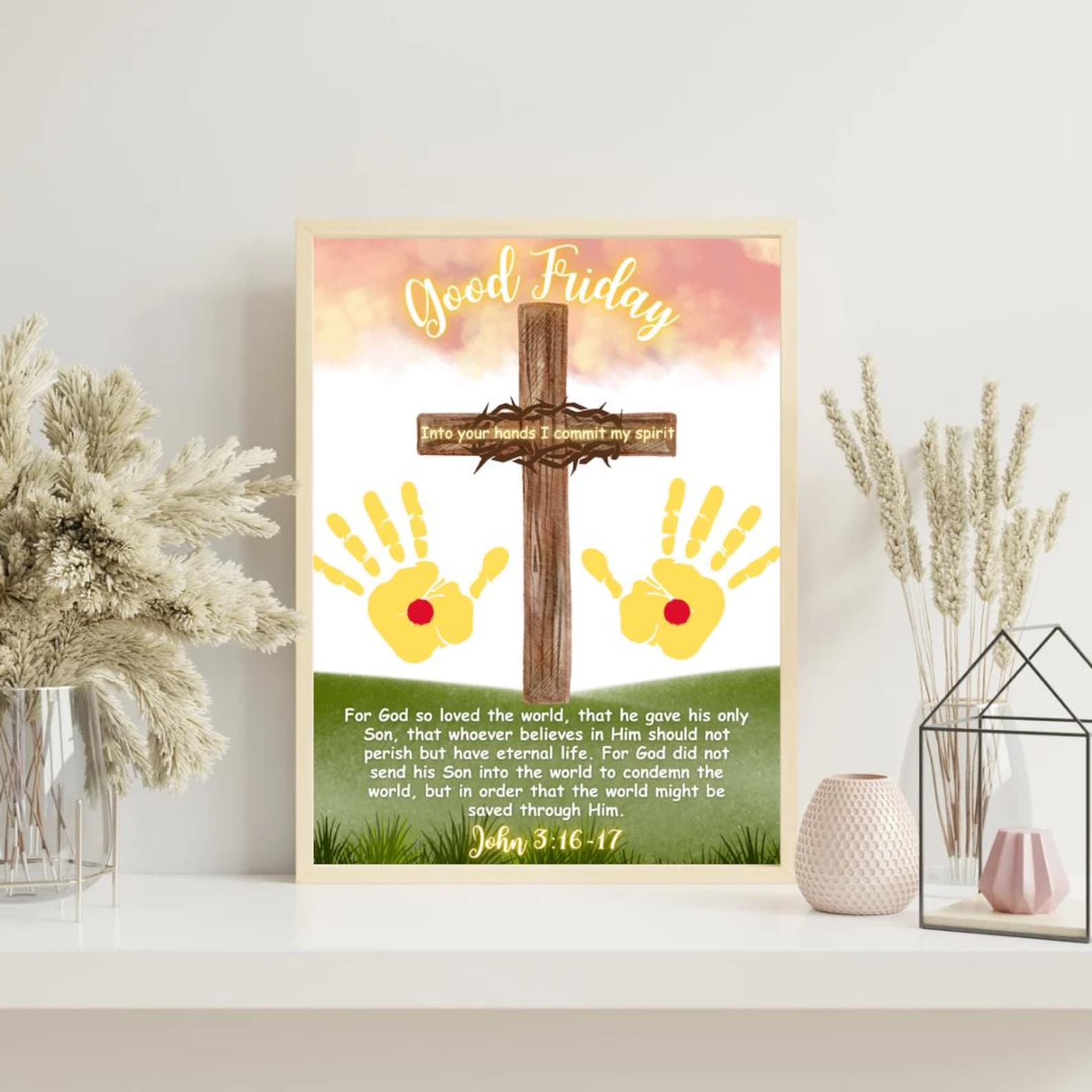 Good Friday Craft, Good Friday Handprint Craft, Easter Handprint Art ...