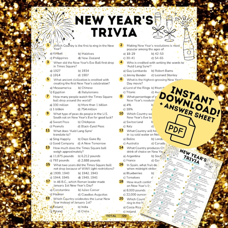 New Years Eve Games - Etsy