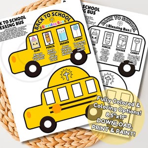 Back to School Bible Craft for Kids, Christian Activity, Printable ...