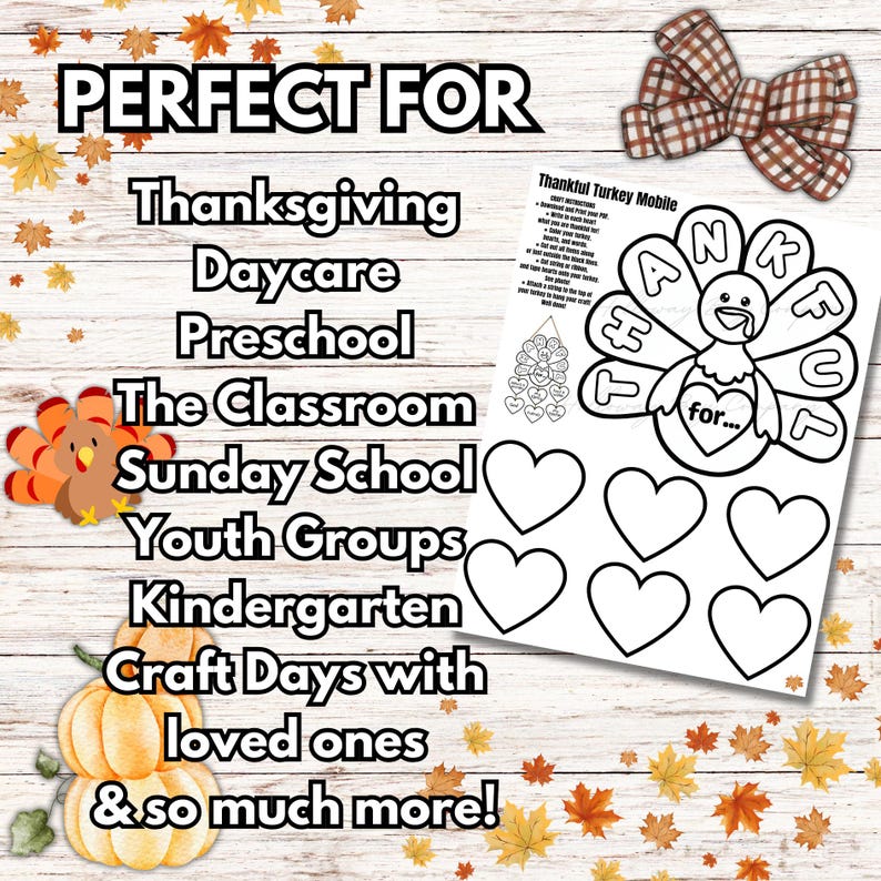 Thankful Turkey Mobile, Thanksgiving Crafts Sunday School Crafts ...