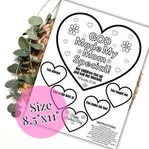 God Made My Mom Special Mothers Day Mobile Craft, Mothers Day Crafts ...