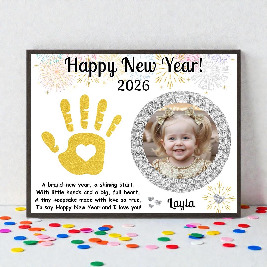 New Years Crafts, New Years 2026 Poem Handprint Craft Kindergarten ...