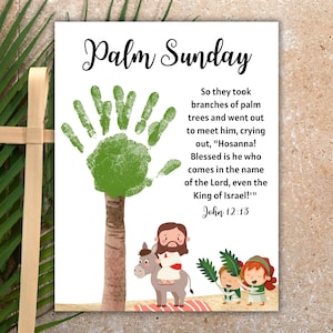 Palm Sunday Handprint Craft, Easter Handprint Art, Holy Week Crafts ...