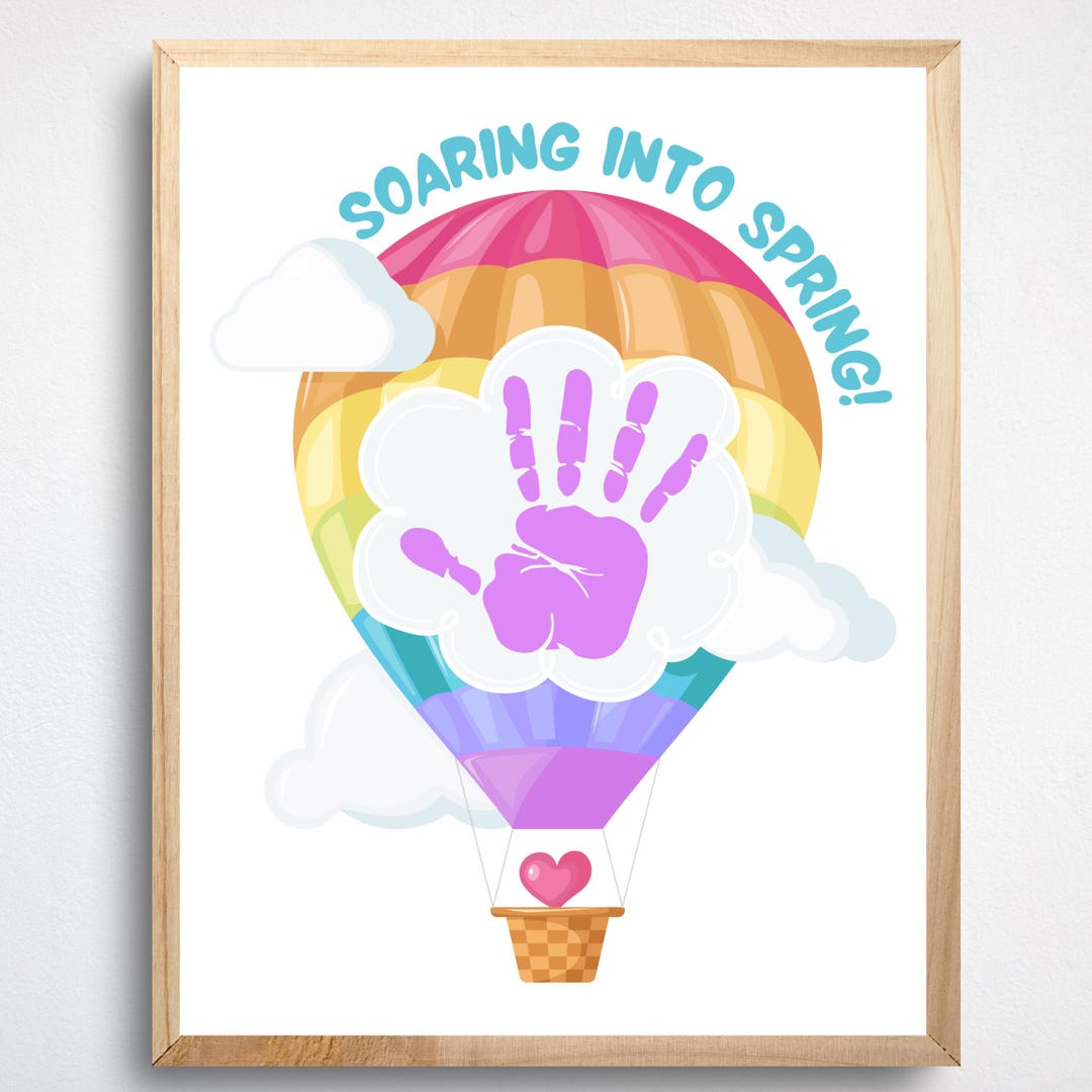 Soaring Into Spring Handprint Craft, Spring Handprint Art, Spring ...