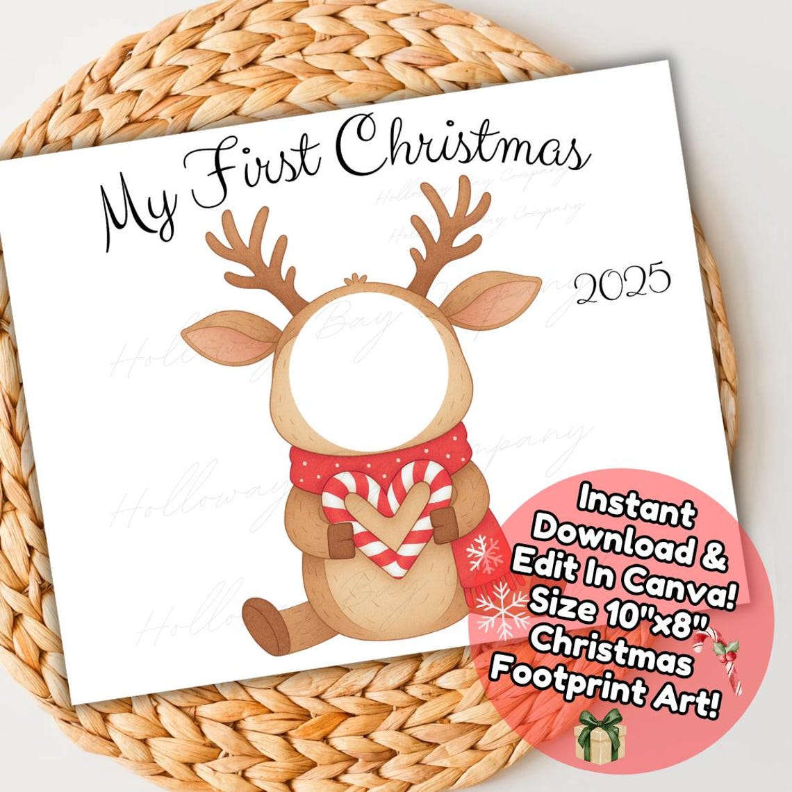 My First Christmas Handprint Footprint Art, Christmas Crafts for Kids ...